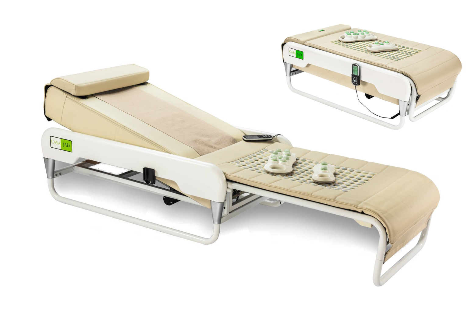 Pat de Masaj 3D cu Pietre Jad Infrarosii Extensibil Dureri Coloana